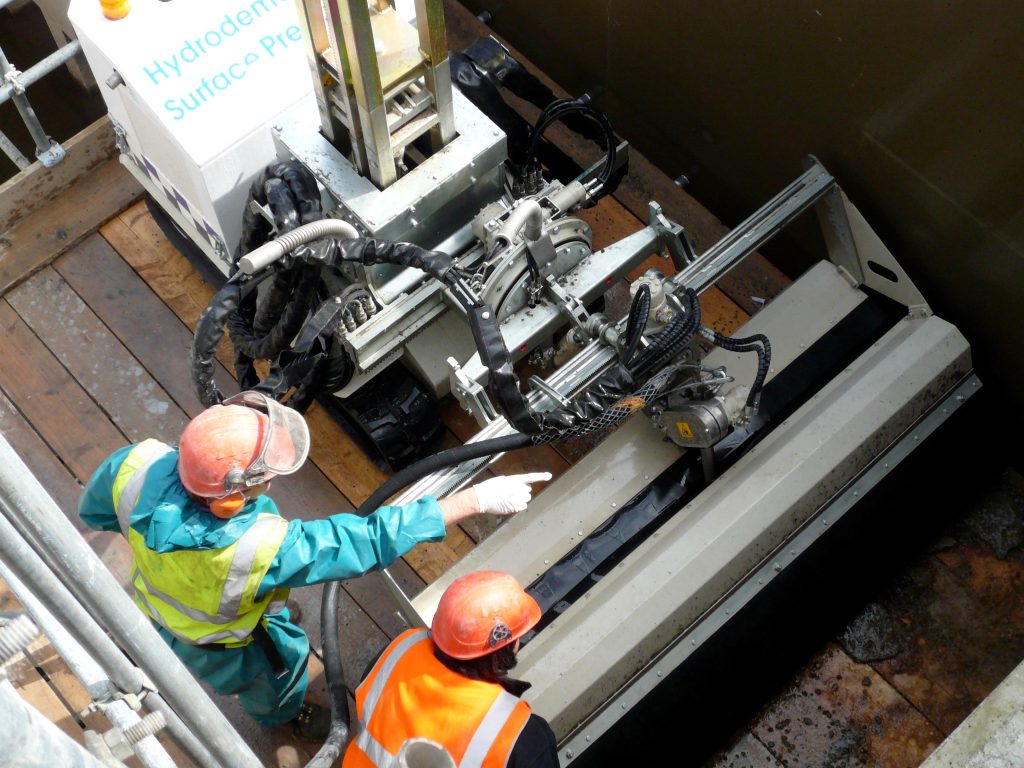 Mine Shaft Robotic Hydrodemolition | Mine Capping